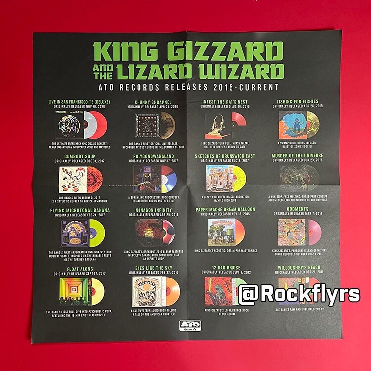 King Gizzard and the Lizard Wizard ATO Records Promotion Poster. Last ...