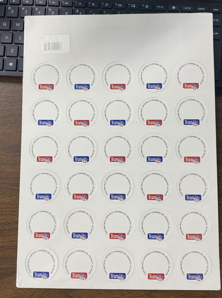 RARE NOS NEW OLD STOCK SEALED Vintage 1995 NFL Team Caps Pogs Buffalo ...