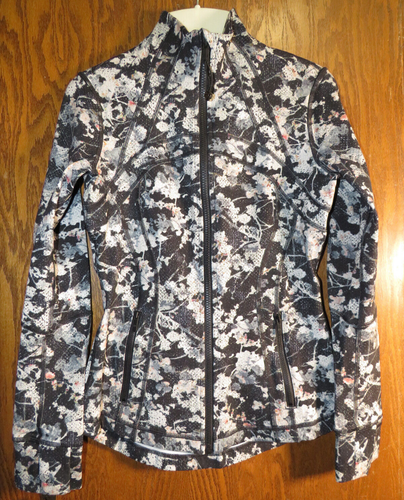 Lululemon 6 Define Jacket Spring Bloom Black Gray Multi Coral Floral ...