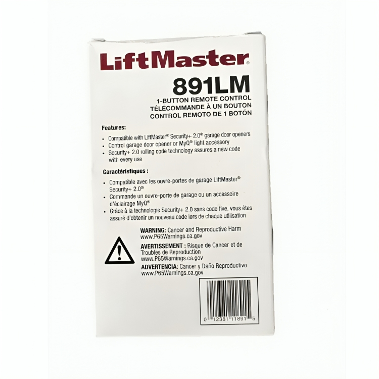 LiftMaster 891LM 1-Button Garage Door Opener Remote Control-Black | eBay
