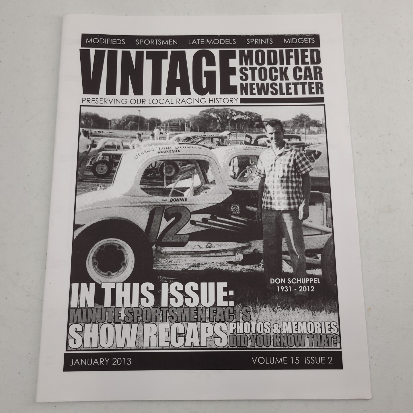 Vintage Modified Stock Car Newsletter January 2013 Minute Sportsmen ...