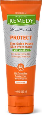 Medline Remedy Specialized Zinc Oxide Paste with Menthol 4oz, Unscented ...