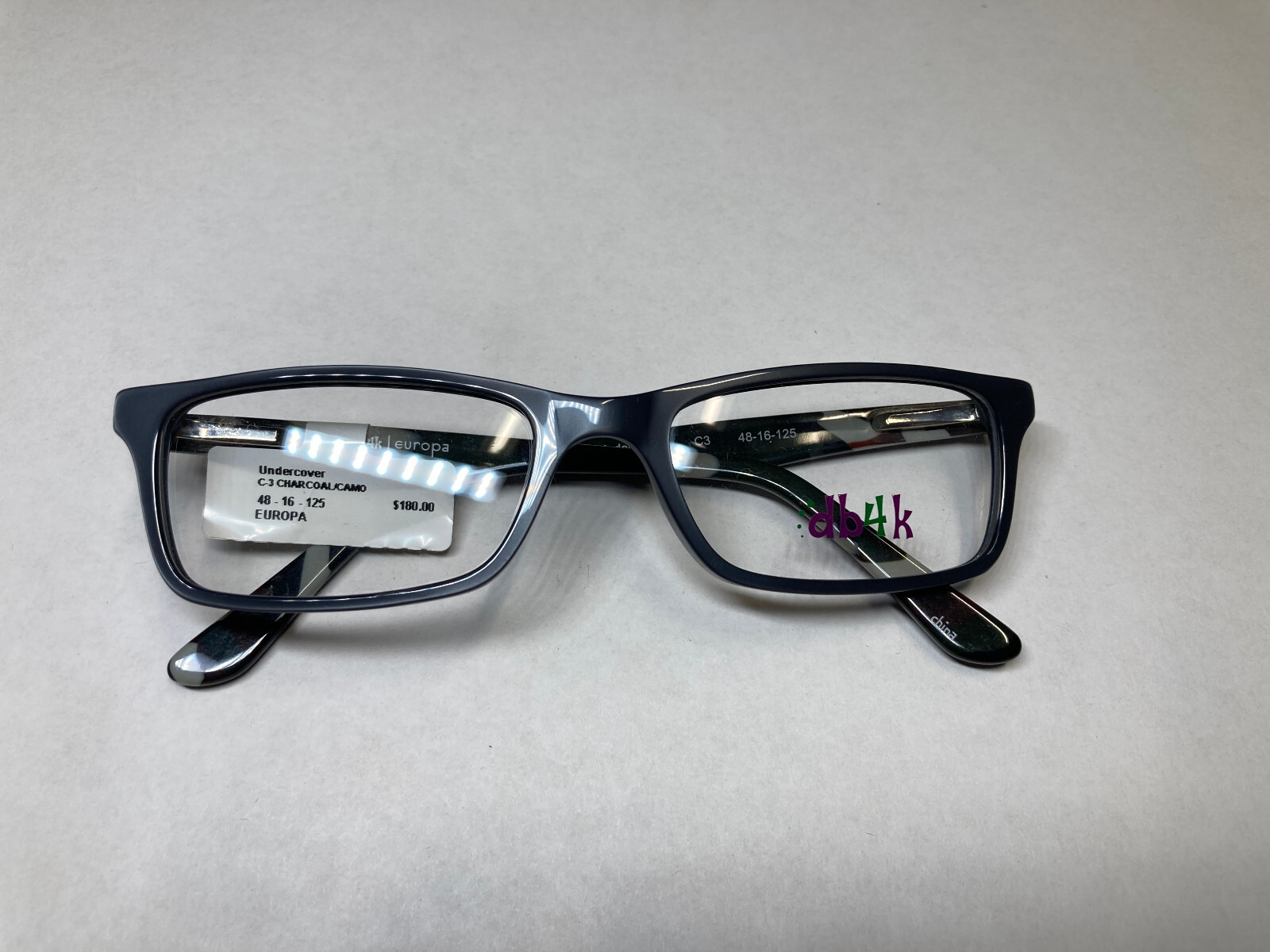 DB4K BOY'S CHARCOAL/ CAMO EYEGLASS FRAMES #UNDERCOVER C3 SIZE: 48-16 ...