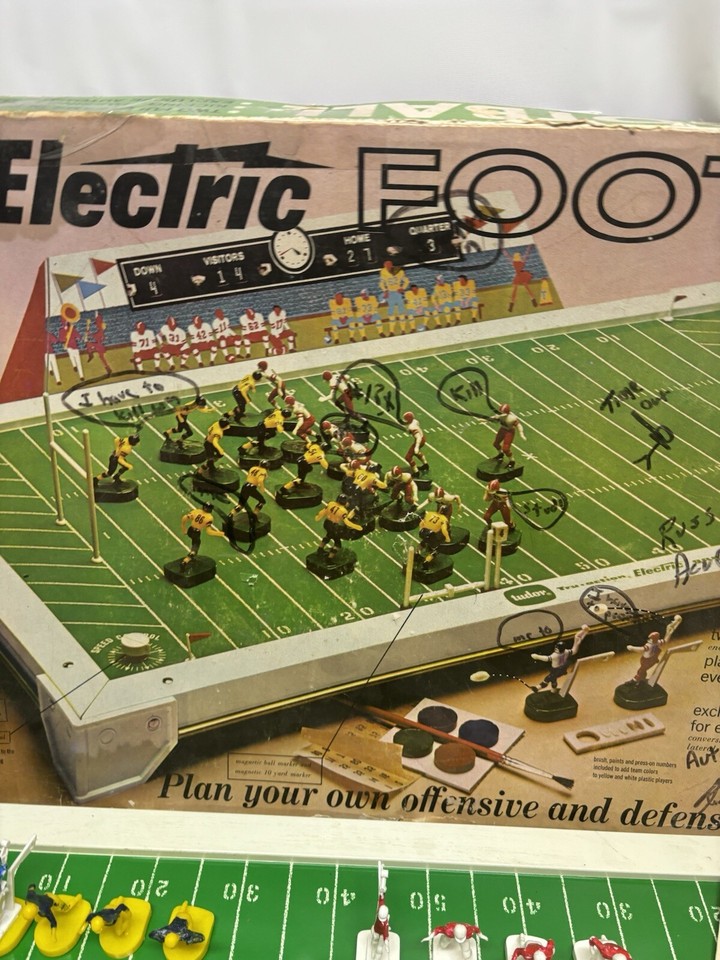 WORKS! Vintage Tudor Electric Football Game #500 w/ Box & Players NEAR ...