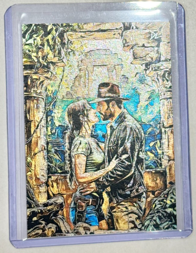 Indiana Jones & Lara Croft Platinum Artist Signed "The Kiss" Trading ...