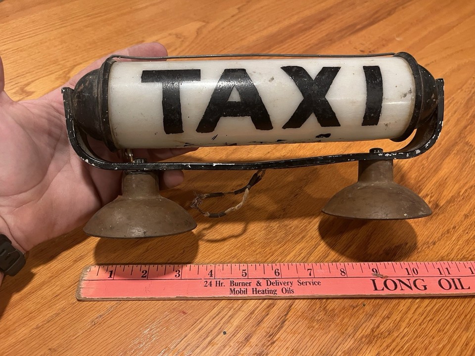 Nite Lite Sign Company Antique Taxi Light Cab Topper State College Part ...