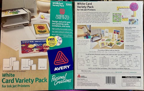 Avery® 3200 Amer Greetings White Card Variety Pack Inkjet Printers 48 ...