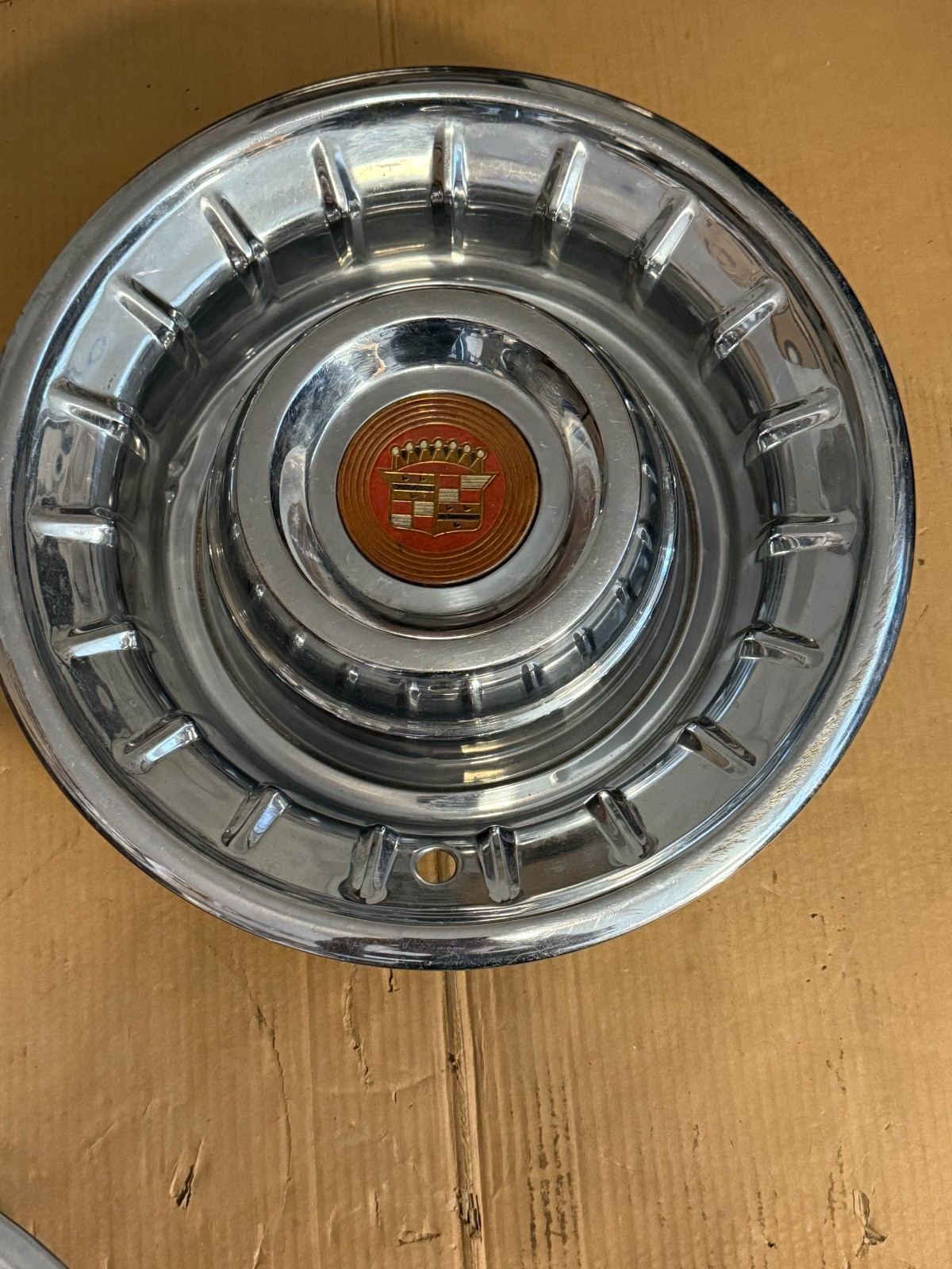 1957 Cadillac Hub Cap 15" Caddy Wheel Cover Hubcap 57 OEM Vintage set ...