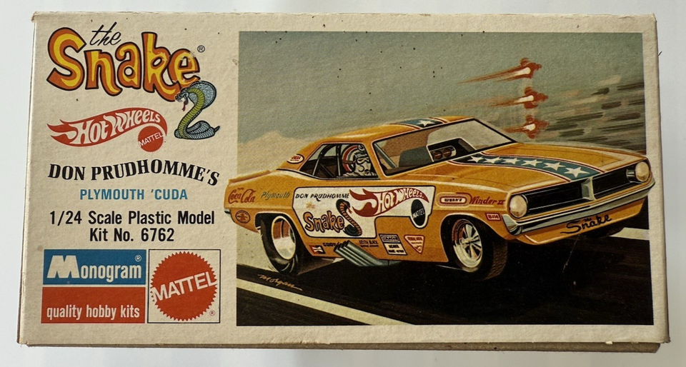 Monogram Prudhomme Plymouth Cuda The Snake 1/24 Scale Model Kit 6762 ...