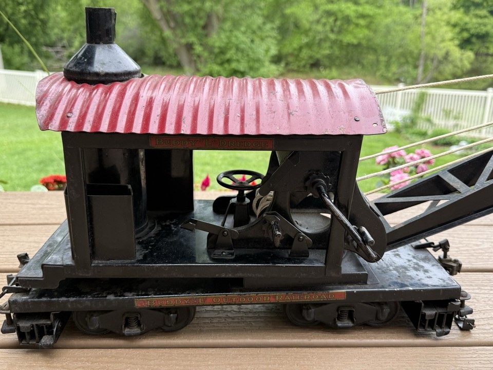 Vintage Original Buddy L Outdoor Railroad Clamshell Dredge Car - RARE ...