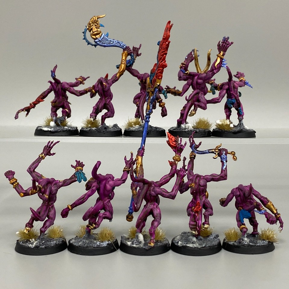 10 PINK HORRORS DE TZEENTCH WARHAMMER 40K 40,000 AGE OF SIGMAR CHAOS ...