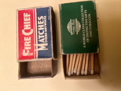 Fire Chief (Empty) & Tinder Box (8 Matches) - Rare - Good condition ...