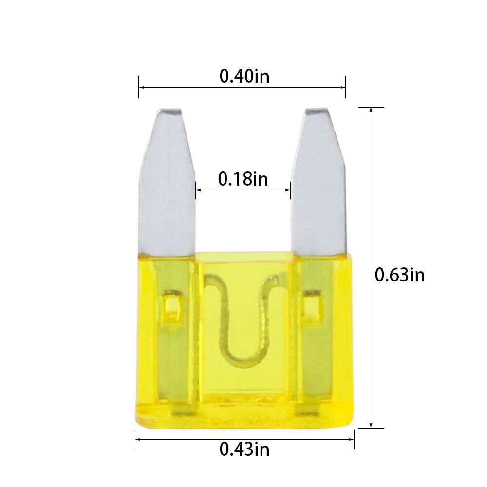 50PCS Motorcycle Car 20 Amp Mini Blade Fuse for Auto ATC ATO Fuse | eBay