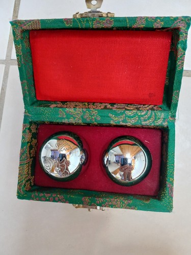 Vintage Chinese Stress Balls chimes in brocade box NEW | eBay