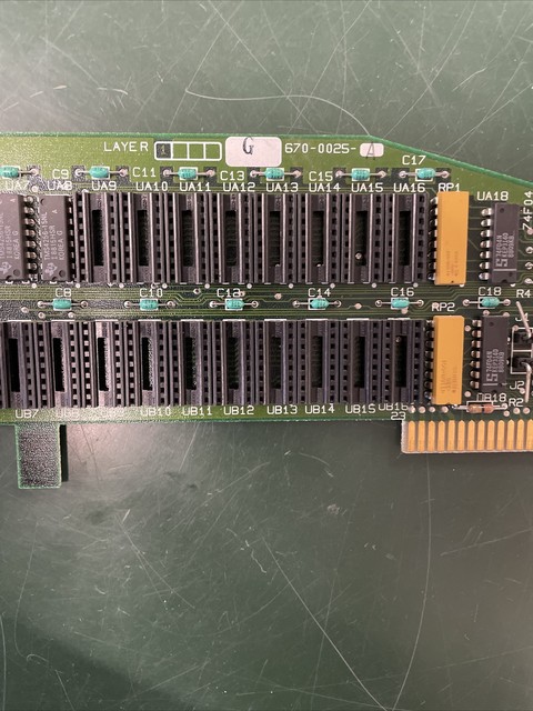 Apple IIGS Computer 1mb Memory Expansion Card U 670-0025-a 1986 for ...