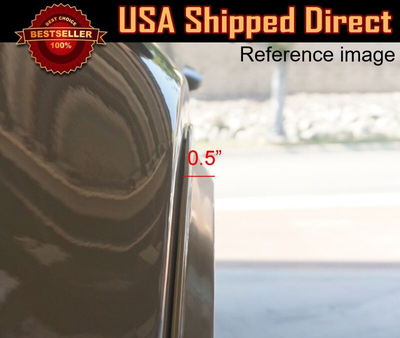 2 Pairs Flexible Slim Fender Flare Lip Extension Black Protector Trim ...