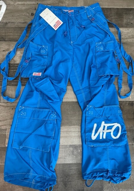 NWT Vintage 90s UFO Spell Out Parachute Rave Cargo Pants Size XS, S, M ...