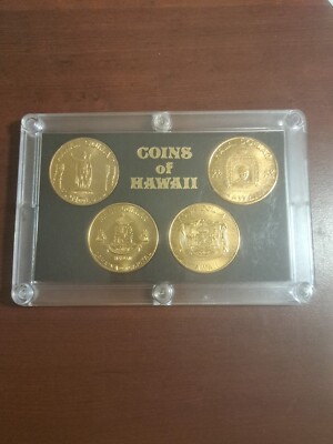 Four (4) Coins of Hawaii Token Dollar Set in Original Display Frame | eBay