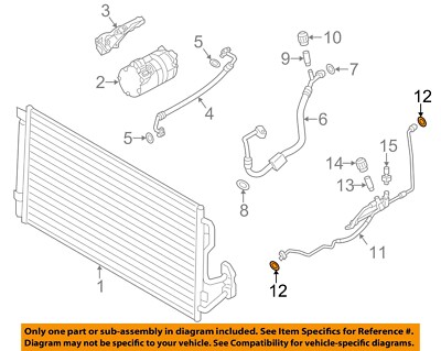 BMW OEM 428i A/C AC Condenser/Compressor/Line-Evaporator Tube O-ring ...