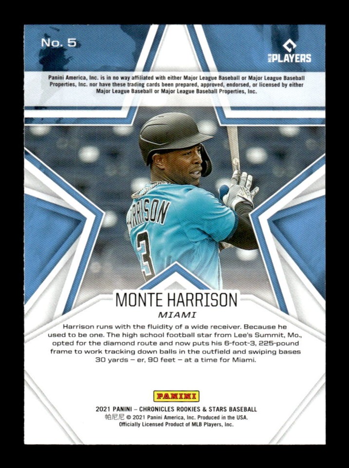 2021 Panini Chronicles Monte Harrison Rookies & Stars #5 RC | eBay