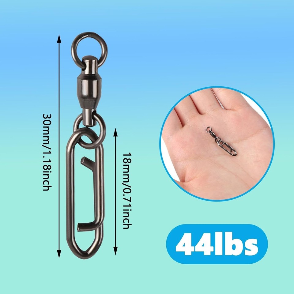 25Pcs Fishing Speed Clips Quick Change Fishing Snap Swivels Fishing ...