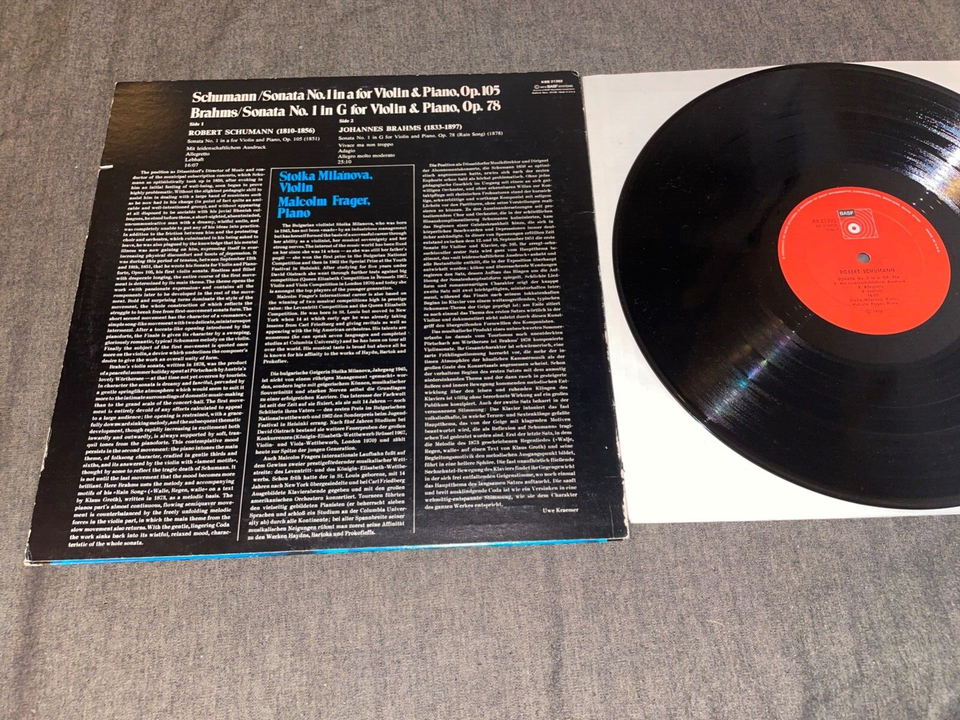 BASF KBB 21 392 ed1 Stoika Milanova, Frager: Schumann, Brahms: Violin ...