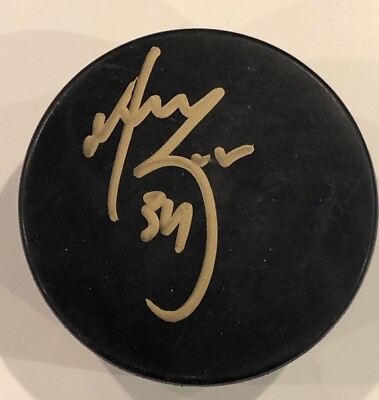 Manny Legace Signed Blank Puck AUTOGRAPH Blues Columbus Red Wings ...