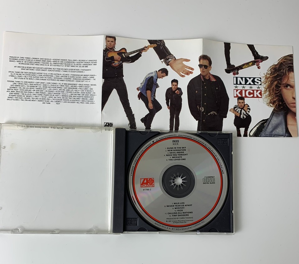 INXS Kick CD 1987 Atlantic Early US Pressing Matrix 381796-2 SRC+23 ...