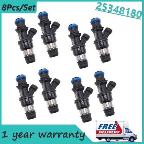 8Pcs/Set Fuel Injectors 25348180 42lbs Fits For Chevy GMC 8.1L Truck ...