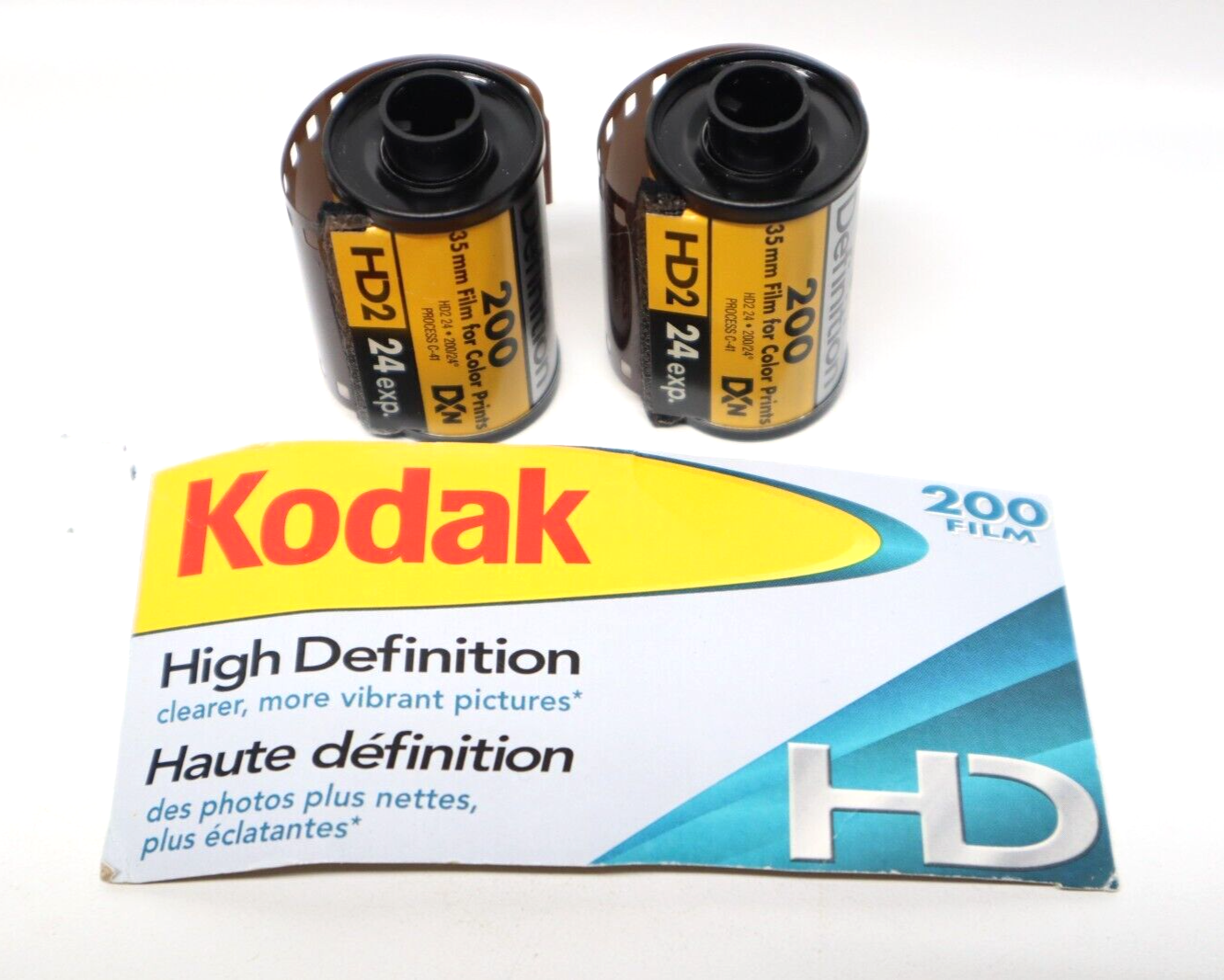 Lot of 2 Kodak Mix 200 24 Exposure 35mm High Definition HD2 - 2 Rolls ...