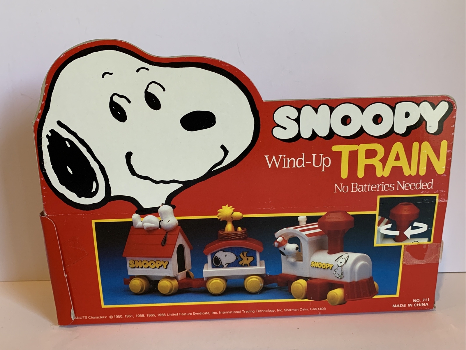 Peanuts+Schultz+Snoopy+3+Piece+Wind-Up+Train+Set+w%2F+Woodstock+Boxed ...