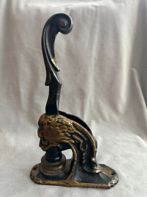Hiram Griggs Middle 19th Century Cast Iron Lion Head Notary Seal Stamp ...