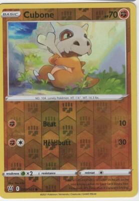 2021 ANIME POKEMON CARD CUBONE REVERSE HOLO BATTLE STYLES 069/163 | eBay