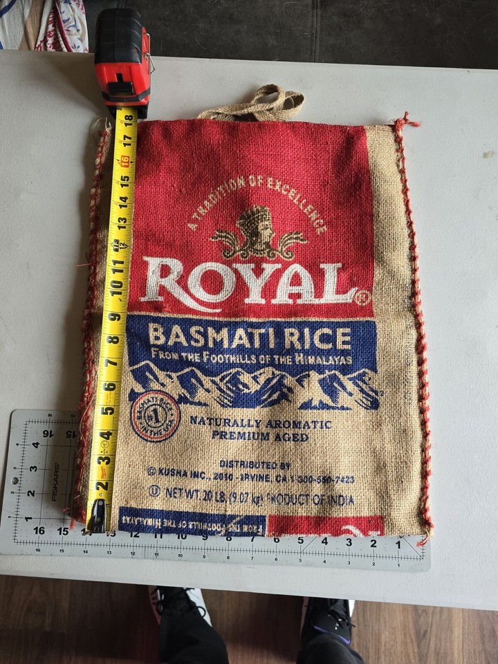BURLAP Bag with Zipper Closure and Handles [EMPTY RICE BAG] | eBay