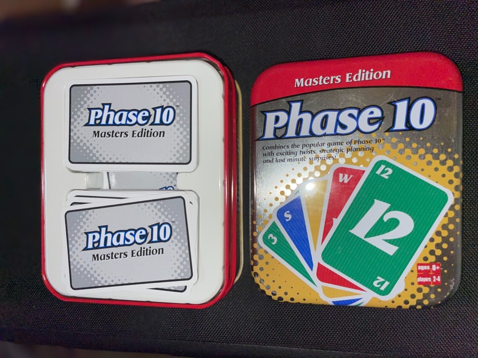 Phase 10 Masters Edition Tin COMPLETE Fundex 2003 Cards Rummy | eBay