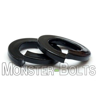 Metric Steel Split Lock Washers w Black Ox DIN 127B - M2 M2.5 M3 M4 M5 ...