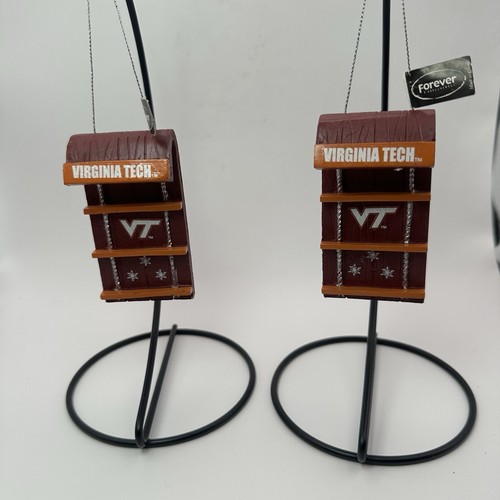 Virginia Tech Christmas Ornament Winter Sled Set of 2 Forever ...