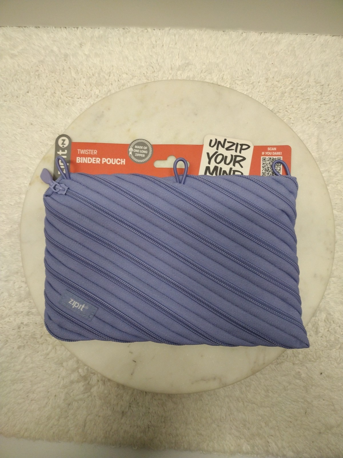 New Zipit Twister Jumbo Binder Pouch Purple Zipper Bag Case | eBay
