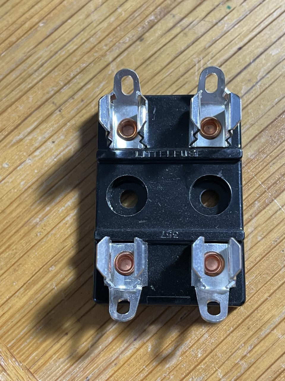 A lot of THREE (3) LITTLEFUSE p/n 357, DOUBLE 3AG fuse block , 300 V ...