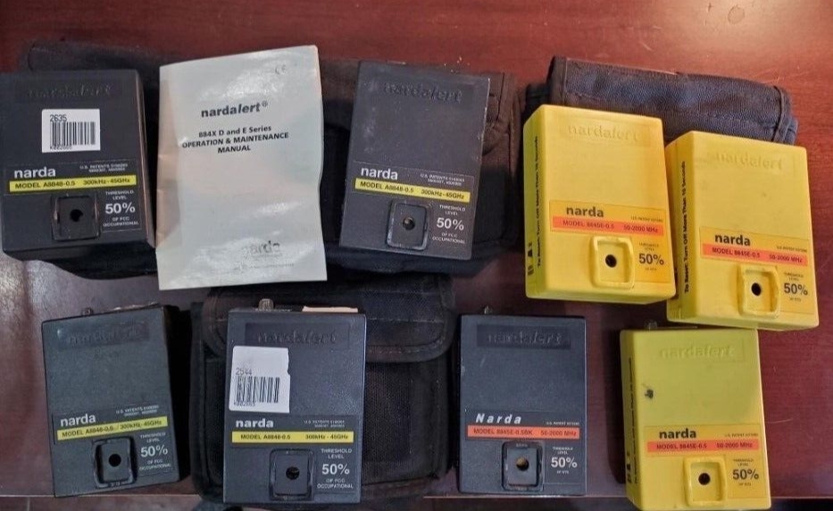 Eight units Narda Nardalert 8845E-0.5 8845E-0.5BK 8848-0.5 untested ...