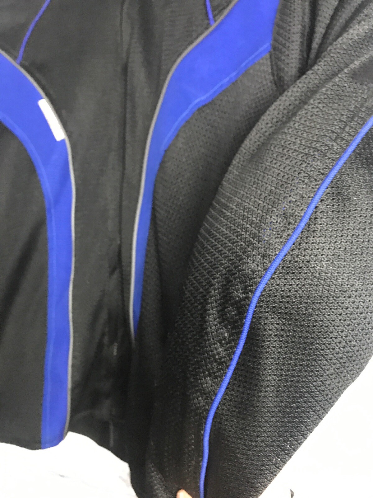 Protector Blue Black Riding Racing Motorcycle Jacket Scotchlite Padding ...