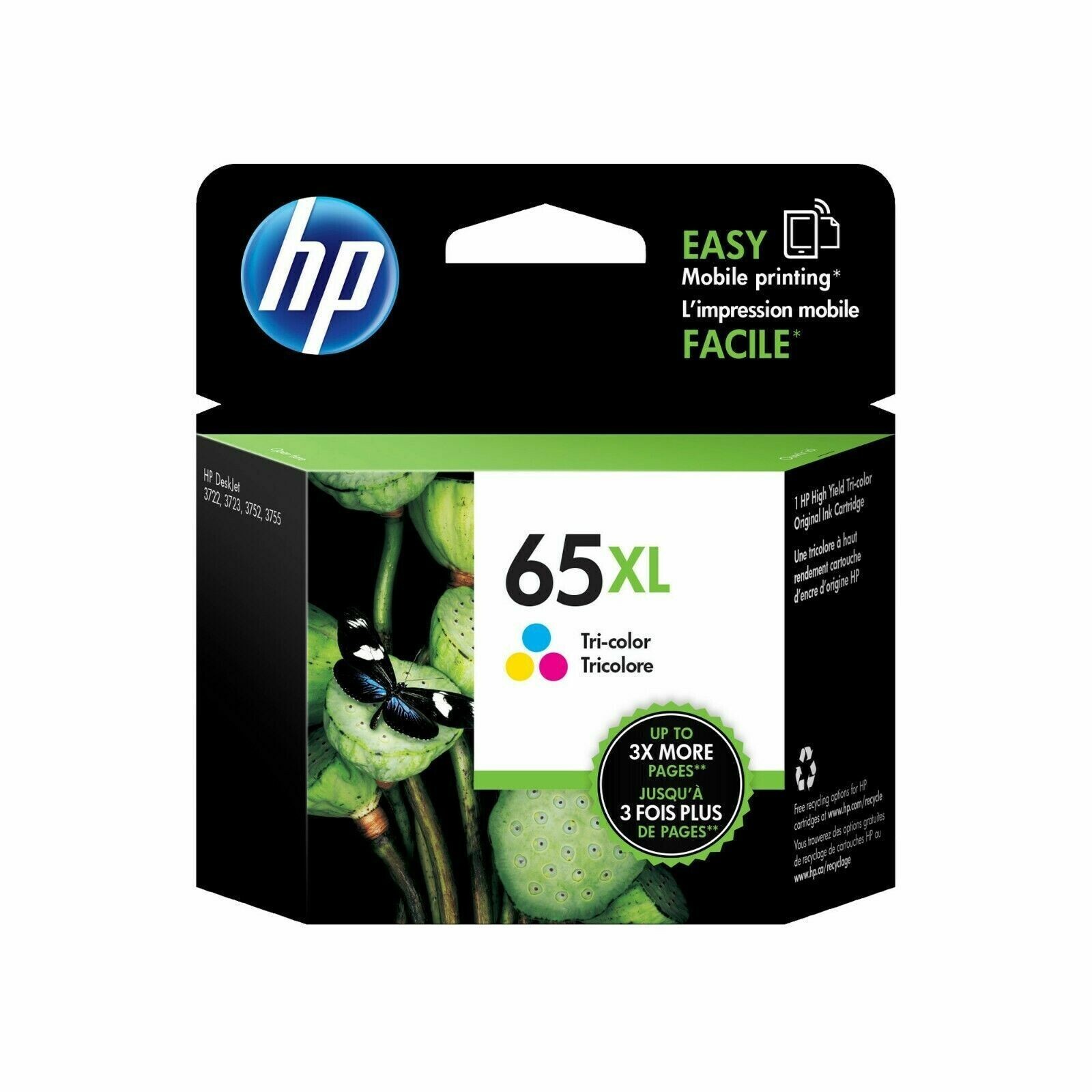 Genuine HP #65 or 65XL Black Tri-Colour Ink 5075 2622 2620 3720 5020 ...