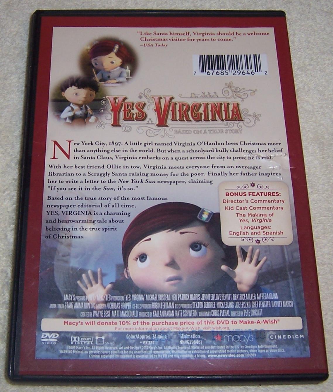 Yes, Virginia DVD Neil Patrick Harris Jennifer Love Hewitt | eBay