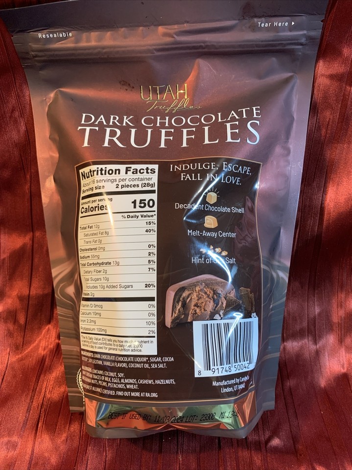 UTAH Truffles Dark Chocolate Truffles with Sea Salt, 453 g, 16 oz | eBay