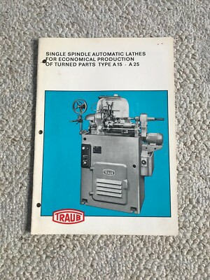 TRAUB A15 - A25 Single Spindle Automatic Lathes Sales Catalog, German ...