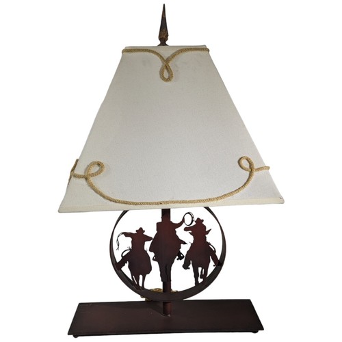 Cowboy Horse Riding Lamp Sunset Iron Authentic Trendsetters Western ...