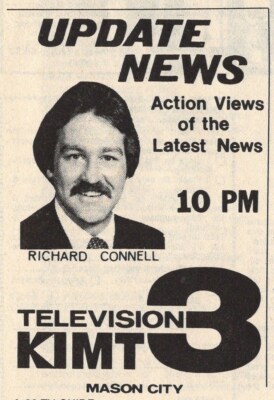 1978 MASON CITY,IOWA TV NEWS AD ~ RICHARD CONNELL KIMT TELEVISION ...