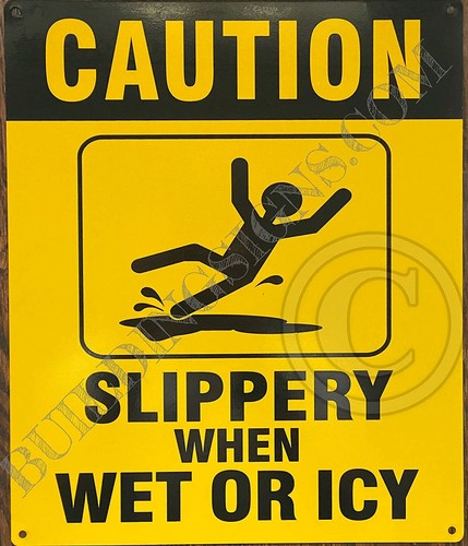 Caution: ICE Watch Your Step Sign(Aluminum, Yellow ,10X12 )-REF24-1027 ...
