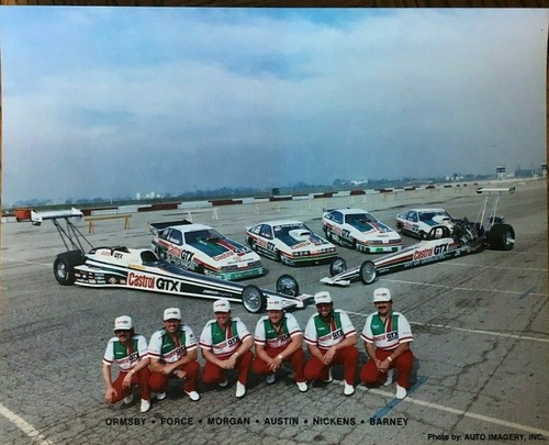 Team Castrol NHRA Handout John Force Gary Ormsby Austin Morgan Barney ...