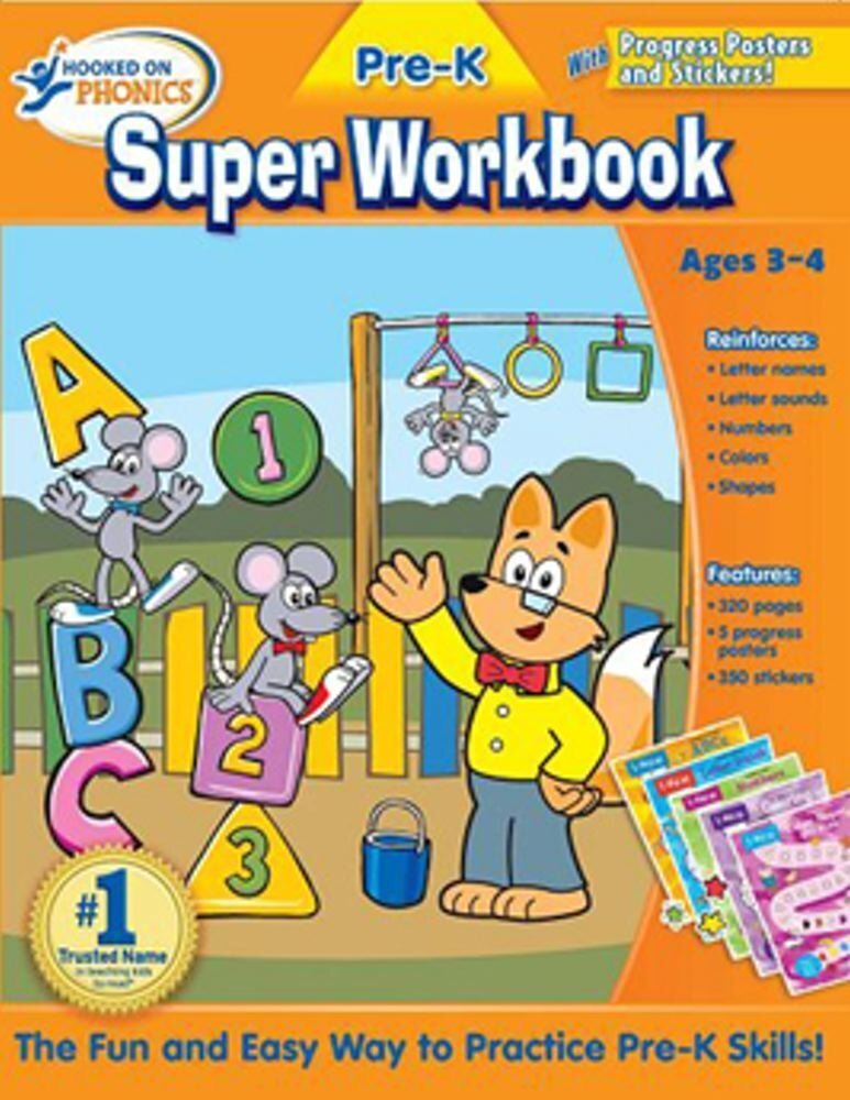 Hooked on Pre-K Super Workbook - paperback Hooked on Phonics 9781931020725 | eBay